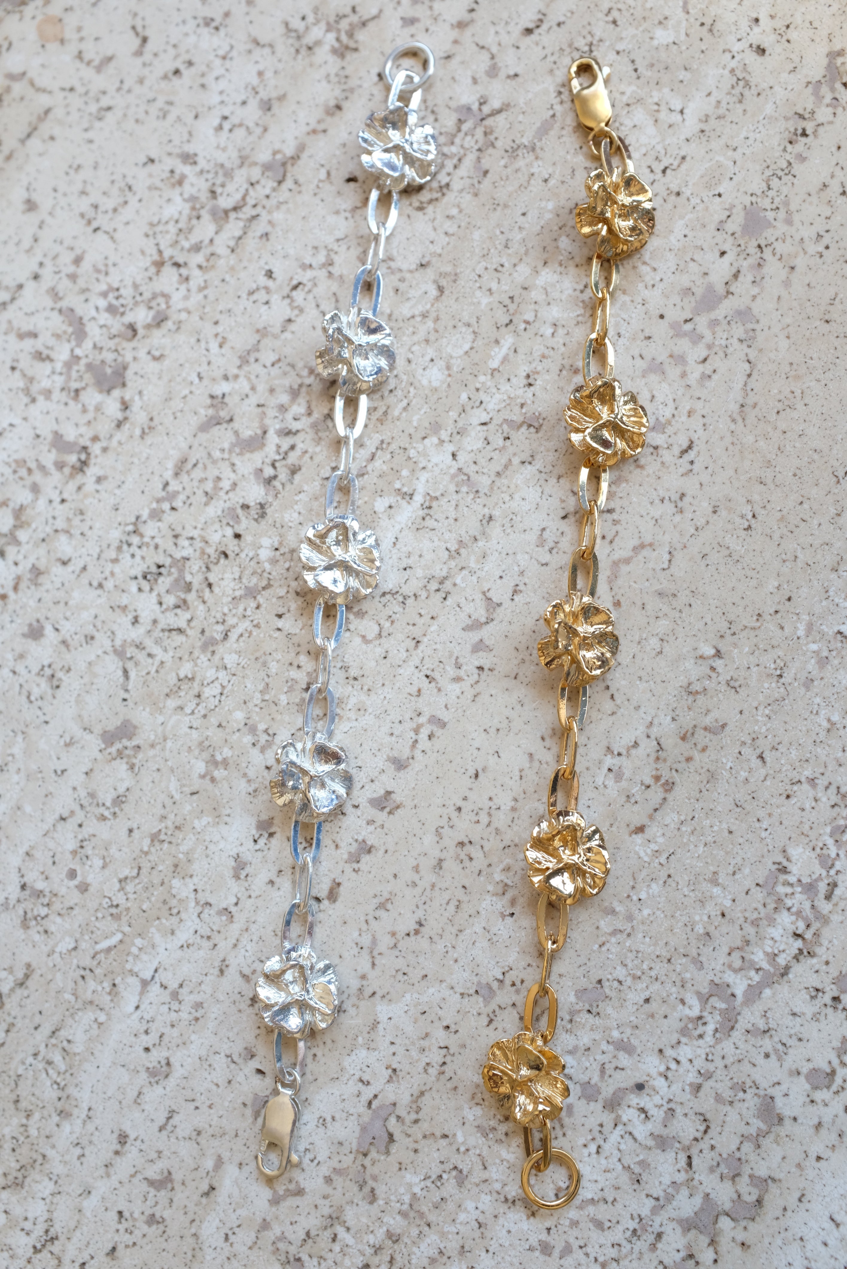 Leigh Miller Sterling Silver Poppy Chain Bracelet – Beklina