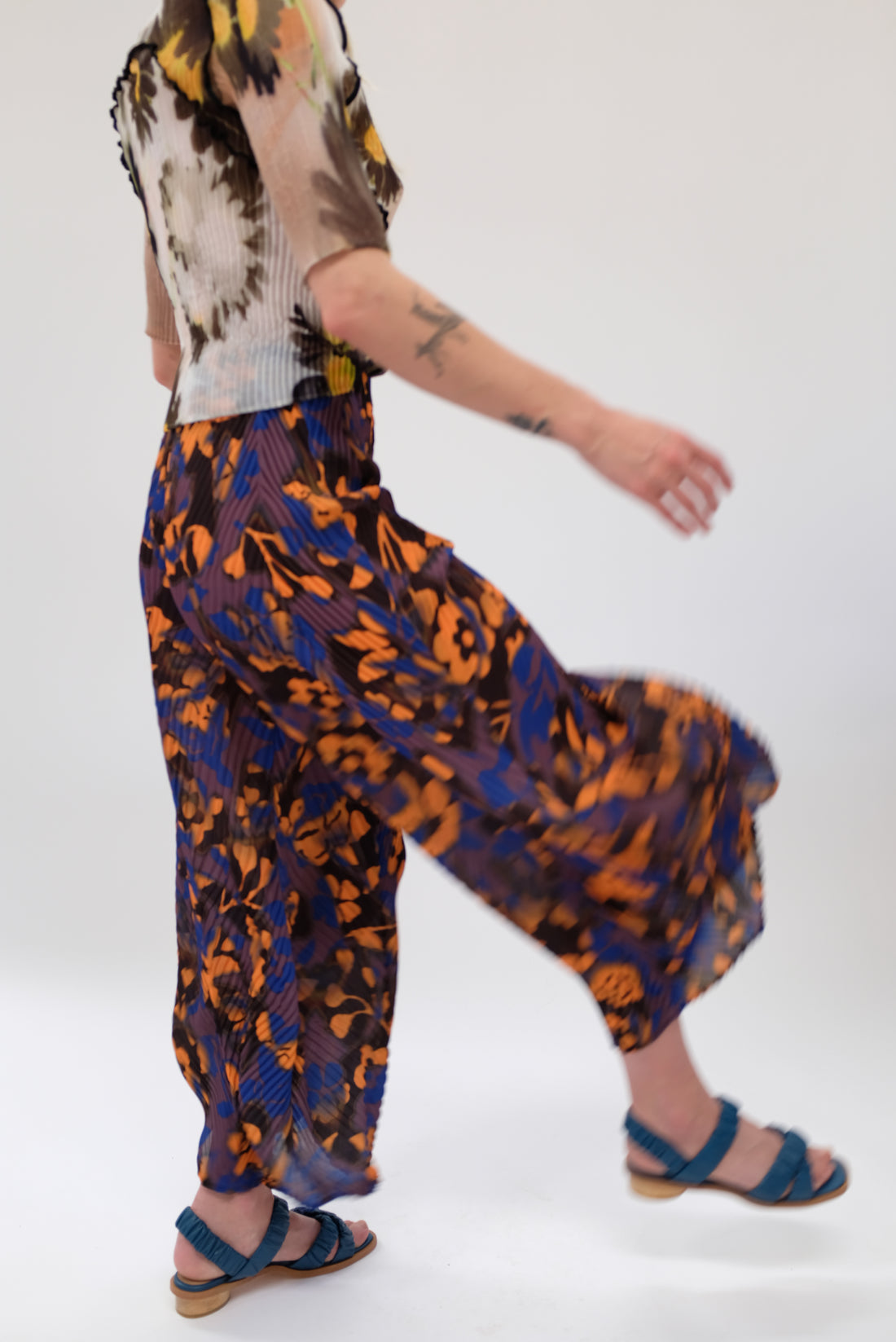 Beklina Gathered Sandal Persian Blue